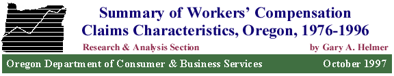 Oregon DCBS: Summary of Workers' Compensation Claims Characteristics ...